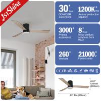 China CCC 52 Inch 3 Plywood Blades Flush Mount Ceiling Fan With Silent DC Motor for sale
