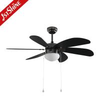 China Restaurant Pull Chain Switch Ceiling Fan Six MDF Blades AC Motor for sale
