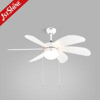 China Pull Chain Style 42 Inch AC Motor LED Ceiling Fan With 6 MDF Blades for sale