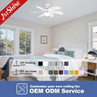China Pull Chain Style 42 Inch AC Motor LED Ceiling Fan With 6 MDF Blades for sale
