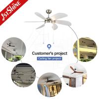 China 42 Inch 6 MDF Blades Modern Pull Chain Ceiling Fan With Light for sale