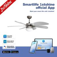 China 42 Inches Modern Remote LED Ceiling Fan Decorative 6 MDF Blades for sale
