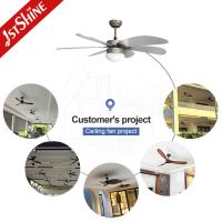 China 42 Inches Modern Remote LED Ceiling Fan Decorative 6 MDF Blades for sale