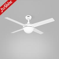 China 230V 50HZ OEM 4 Iron Blades Dimmable Remote LED Ceiling Fan Light for sale