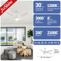 China Wifi Control Ceiling Fan With Light and 5 MDF Blades Made of Copper Iron for Smart Home for sale