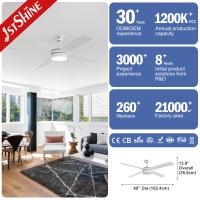 China DCF-W986 35/60W Low Noise Large Airflow 4 MDF Blade Modern Ceiling Fan LED Light for sale