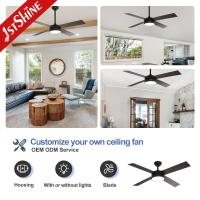 China 4*MDF Blades Dimmable LED Ceiling Fan With Remote Control And Lamp Whisper-Quiet for sale