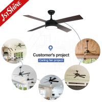 China 4*MDF Blades Dimmable LED Ceiling Fan With Remote Control And Lamp Whisper-Quiet for sale