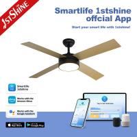 China 52 Inches Indoor Ceiling Fan With Light DC Motor Amart Control for sale