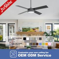 China 6 Speed Remote LED Ceiling Fan For Living Room Pure Copper DC Motor OEM/ODM for sale