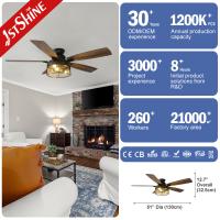 China 5 MDF Blades DC Motor Ceiling Fan For Indoor Commercial Farmhouse for sale