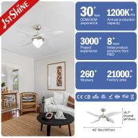 China 4 MDF Blades Modern LED Ceiling Fan Handheld Remote For Living Rooms for sale