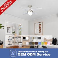 China 4 MDF Blades Modern LED Ceiling Fan Handheld Remote For Living Rooms for sale