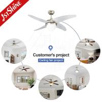 China 4 MDF Blades Modern LED Ceiling Fan Handheld Remote For Living Rooms for sale