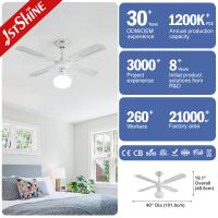 China AC Modern Traditional Ceiling Fan Pull Chain Switch 4 MDF Blades for sale