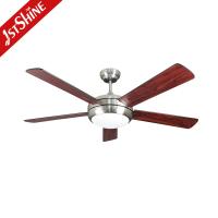 China Remote Control ROHS Modern Flush Mount Ceiling Fan With Light for sale
