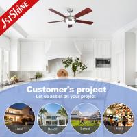 China Remote Control ROHS Modern Flush Mount Ceiling Fan With Light for sale