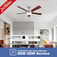 China Remote Control ROHS Modern Flush Mount Ceiling Fan With Light for sale