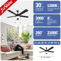 China 110V 220V AC No Sound Ceiling Fan Modern Design Plywood Blades for sale