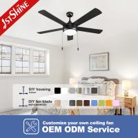 China 110V 220V AC No Sound Ceiling Fan Modern Design Plywood Blades for sale