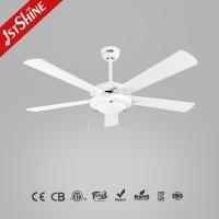 China Plywood Modern LED Ceiling Fan With 5 Blades Frosted Glass Light for sale