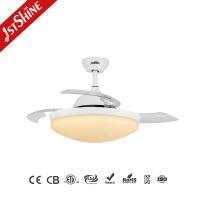 China Smart Wifi Control Small Invisible LED Light Ceiling Fan For Bedroom 42 Inch for sale