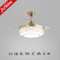 China 42 Inches Space-Saving Retractable LED Ceiling Fan With Light And Smart App Remote Control for sale