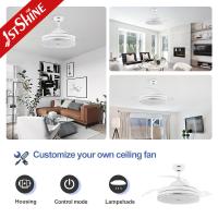 China 42 Inch Retractable Ceiling Fan Light With Reversible AC Motor for sale