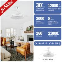 China 42 Inch Retractable Ceiling Fan Light With Reversible AC Motor for sale
