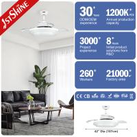 China Invisible 42 Inch Smart Bedroom Ceiling Fan With LED Light CE Approved for sale
