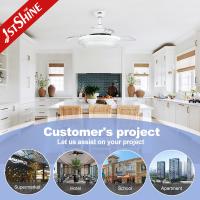 China Invisible 42 Inch Smart Bedroom Ceiling Fan With LED Light CE Approved for sale