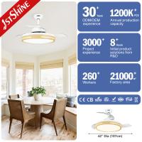 China Smart 42 Inch LED Invisible Ceiling Fan For Bedroom And Living Room for sale