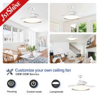 China Living Room Smart 42 Inch Invisible LED Ceiling Fan With Hidden Blades for sale