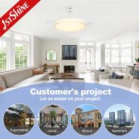 China Invisible Led Ceiling Fan With 6 Speed Control Ceiling Fan Light  For Bedroom for sale
