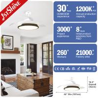 China 220V 3 Plastic Blades AC Motor Retractable Ceiling Fan With Side Light for sale