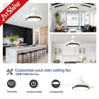 China 220V 3 Plastic Blades AC Motor Retractable Ceiling Fan With Side Light for sale