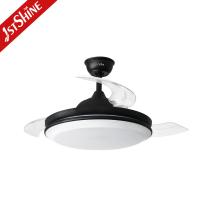 China DC Silent Motor LED Retractable Ceiling Fan Light 6 Speed Remote Control for sale