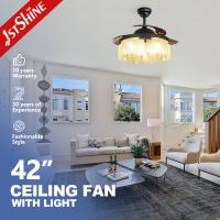 China Remote Control 8 LED Bulbs Indoor Ceiling Fan DC Motor Energy Saving for sale
