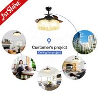 China Remote Control 8 LED Bulbs Indoor Ceiling Fan DC Motor Energy Saving for sale