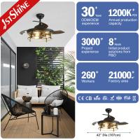 China 42 inches Invisible Blade Ceiling Fan  Farmhouse Style With Light for sale
