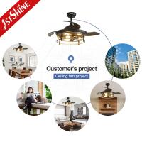 China 42 inches Invisible Blade Ceiling Fan  Farmhouse Style With Light for sale