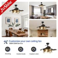 China 42 inches Invisible Blade Ceiling Fan  Farmhouse Style With Light for sale