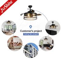 China Bedroom ETL 42 Inches Farmhouse Invisible Ceiling Fan With Lights for sale