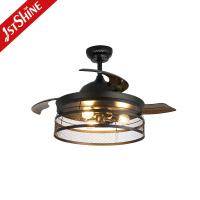 China Bedroom ETL 42 Inches Farmhouse Invisible Ceiling Fan With Lights for sale