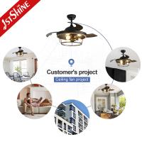 China Farmhouse Industrial Flush Mount Black Ceiling Fan For Living Room Bedroom Kitchen for sale
