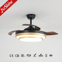China 42'' Retractable Ceiling Fan With Dimmable LED Light Amd DC Motor for sale