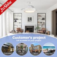 China 6 Speeds 42 Inch Retractable Ceiling Fan Light With Bluetooth Speaker for sale