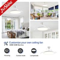 China Ultra-Thin Smart LED Ceiling Fan Light 3 Color Led Light White Modern for sale