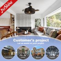 China Remote Control Caged Light Ceiling Fan , Decorative LED Ceiling Fan for sale