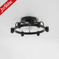 China Bedroom Industrial Easy To Install Flush Mount Ceiling Fan With Light for sale